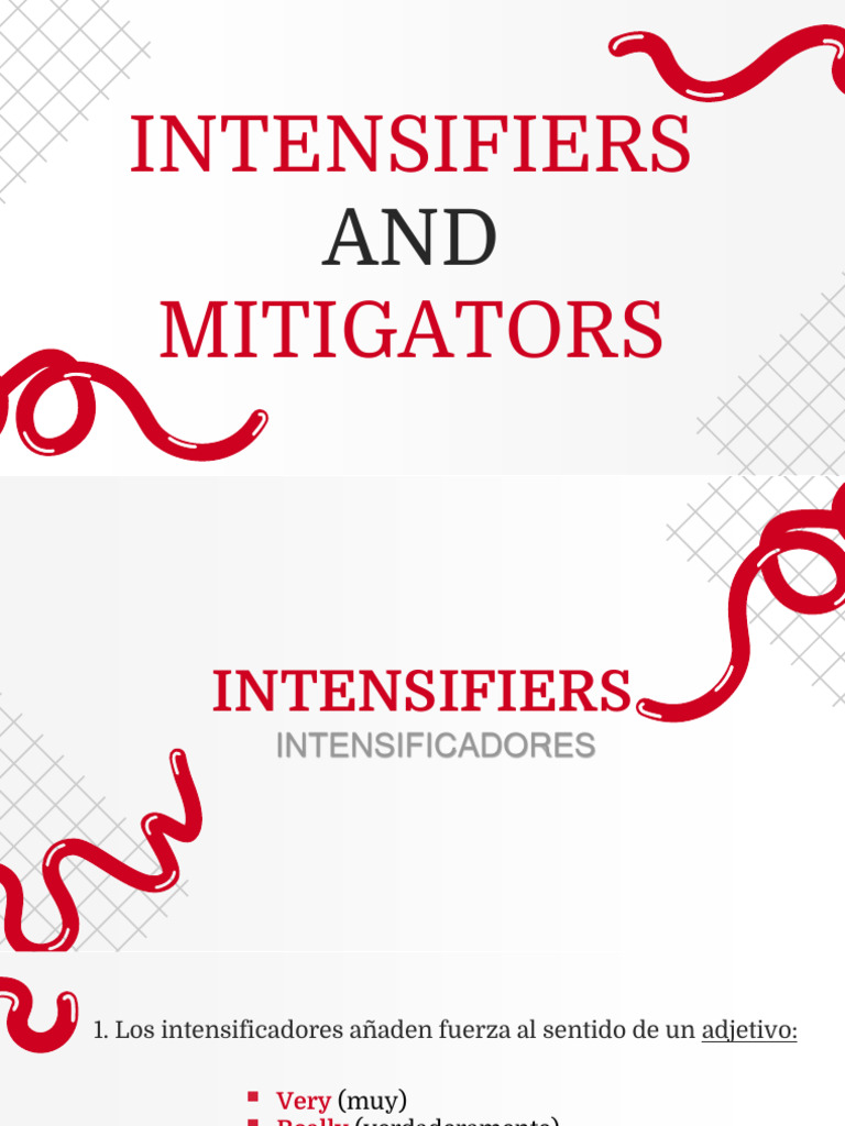 T5 Intensifiers and Mitigators | PDF