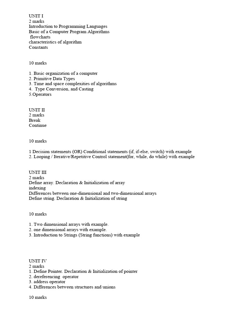 C Programming Basics and Concepts Guide | PDF | Pointer (Computer Programming) | C (Programming ...