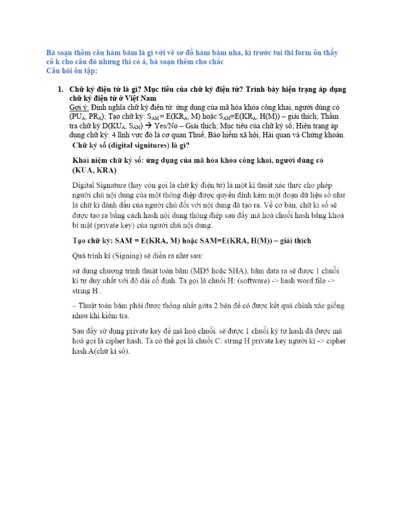 ATTT - Nội dung kiểm tra cuối kỳ - HK2 - 2022 2023 | PDF