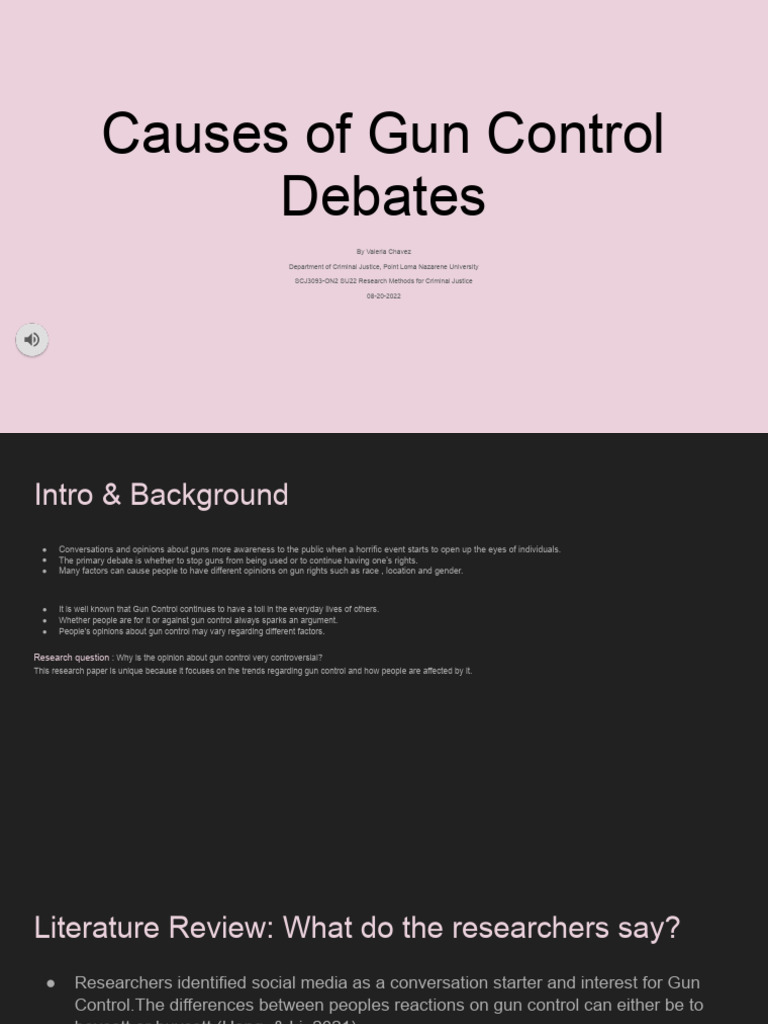 Causes of Gun Control Debates-1 | PDF | Gun Control | Gun Violence In ...
