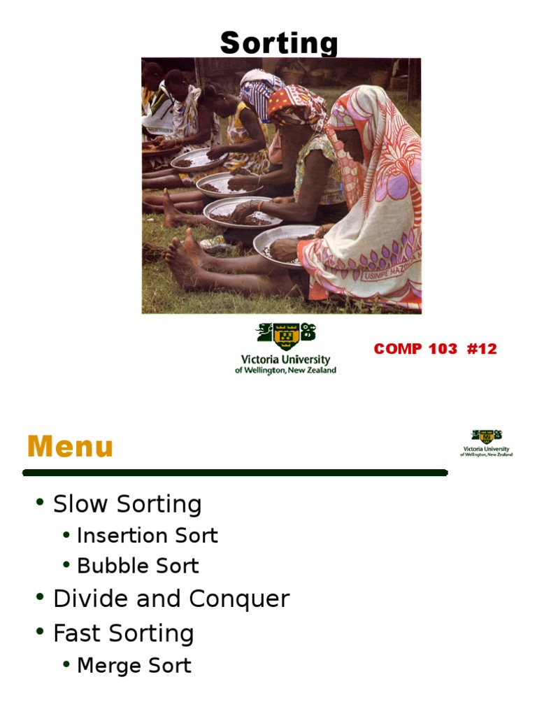 12 Sorting | PDF | Discrete Mathematics | Mathematical Concepts