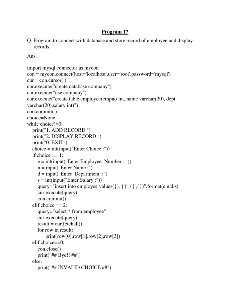 Database Connectivity Programs | PDF | Databases | Data Management Software Database Connectivity Programs | PDF | Databases | Data Management Software