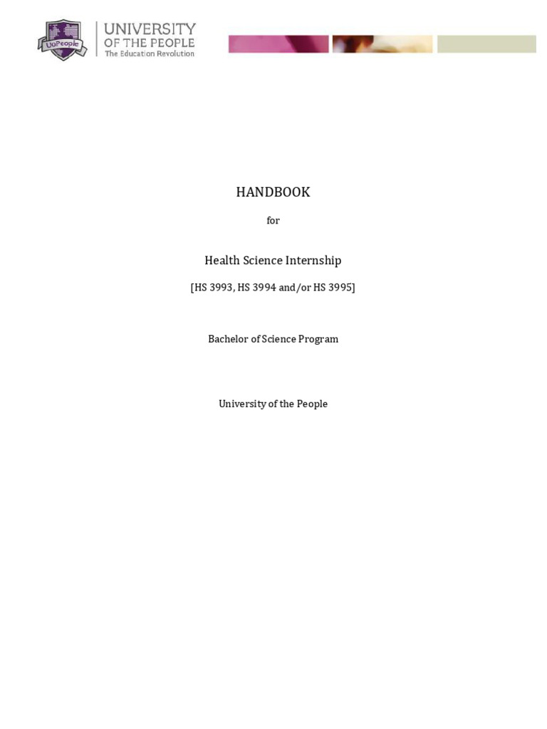 Health Science Internship Handbook 02.14.2021 | PDF