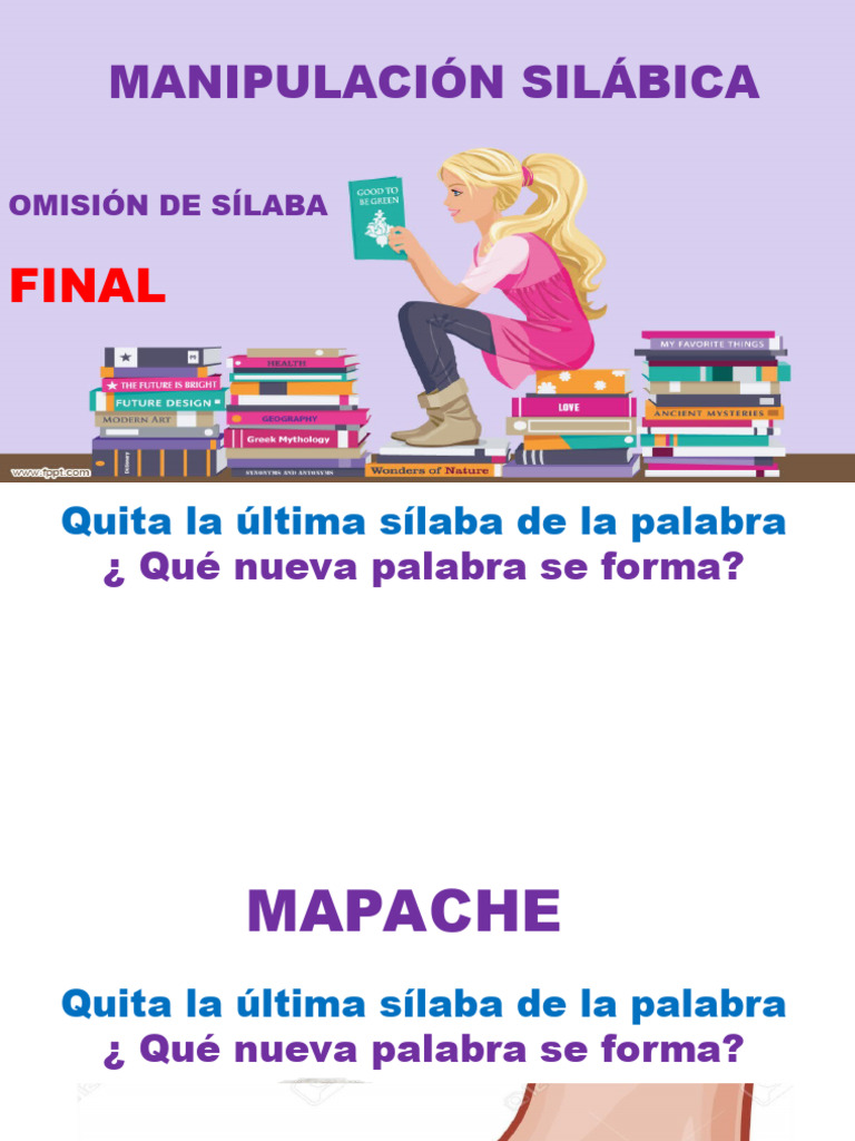 Manipulación Silábica Omisión Sílaba Final | PDF