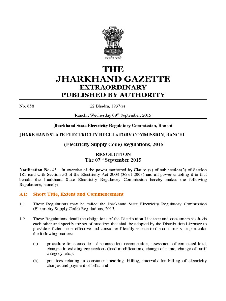 Electri Supply Code 2015 PDF Electric Power Distribution High