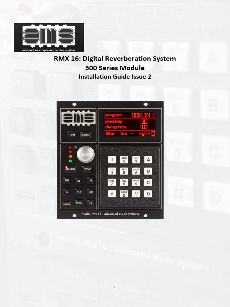 RMX 16 500 Series Installation Guide Issue 2 | PDF