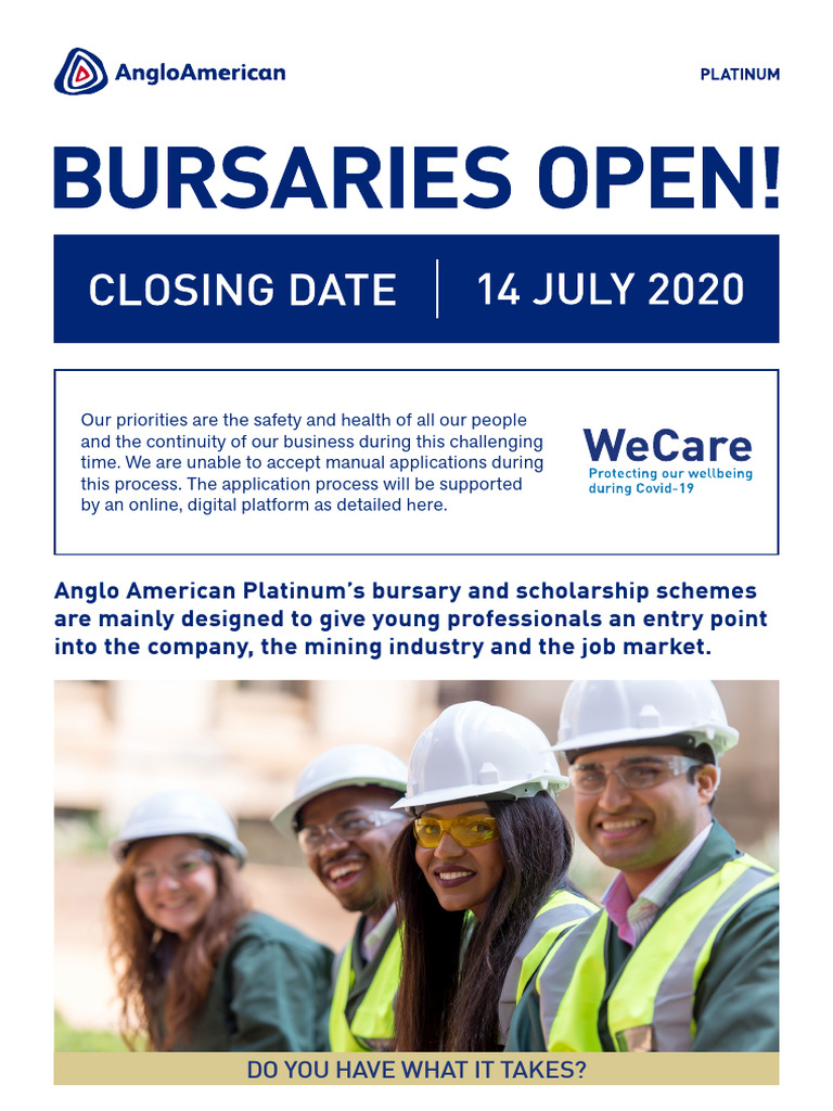 Anglo American Platinum - Bursaries Open! | PDF | Career & Growth | Business