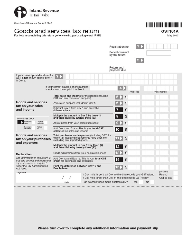 GST 101 A | PDF | Value Added Tax | Taxes