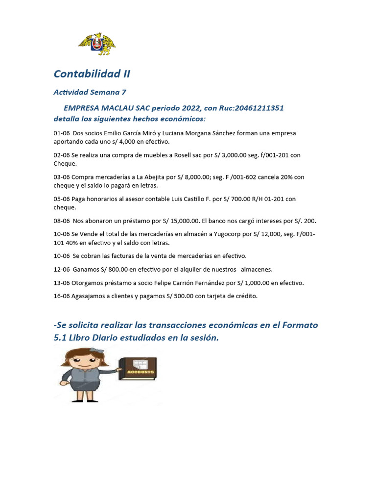 Actividad Semana 7 | PDF | Finanzas y dinero
