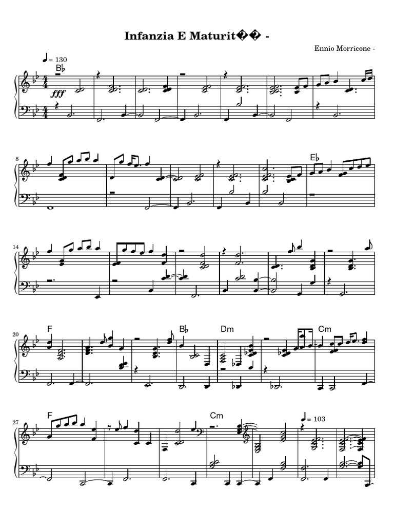 Infanzia E Maturità Morricone | PDF