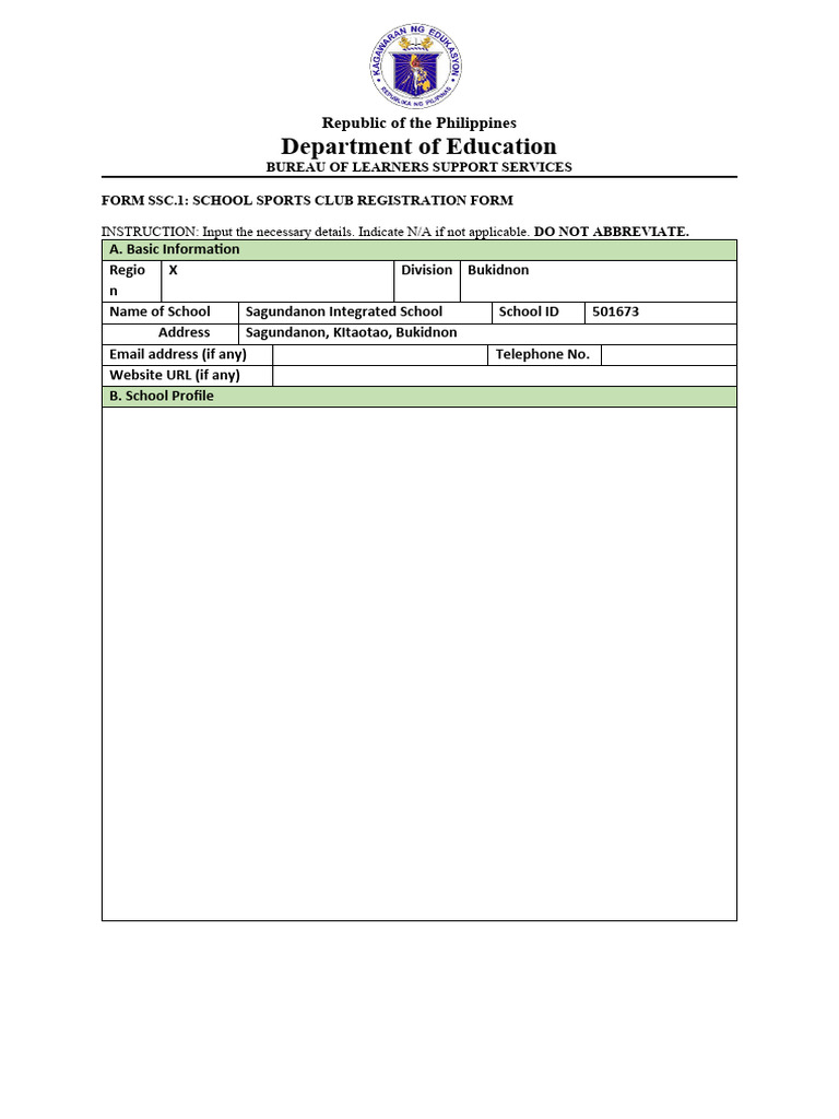 Sports - Club. Forms | PDF | Summer Olympic Sports | Ball Games