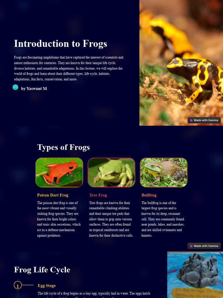 Introduction To Frogs | PDF | Frog | Herpetology