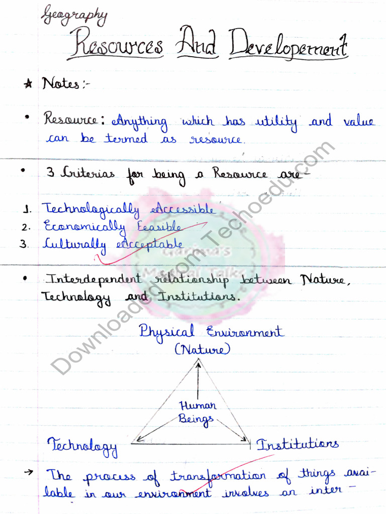 NOTES 1 Resources and Development | PDF | Earth Sciences