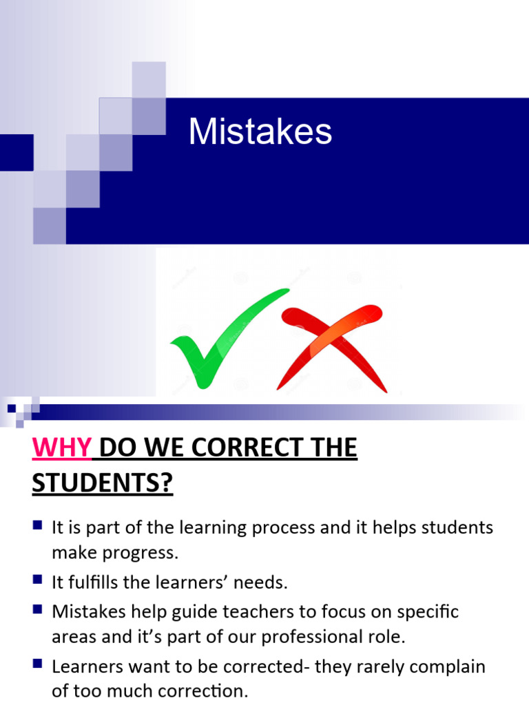Error Correction Powerpoint Slides Week 2 Pdf Second Language Psycholinguistics