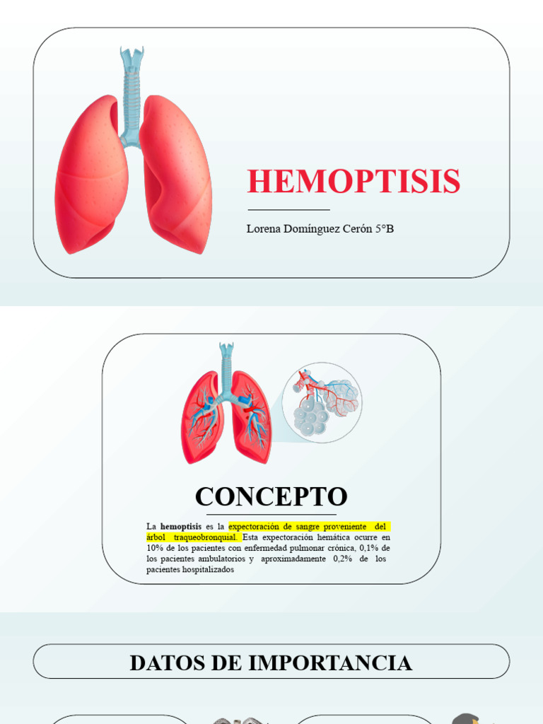 Hemoptisis: Causas y Diagnóstico | PDF | Enfermedades y trastornos ...