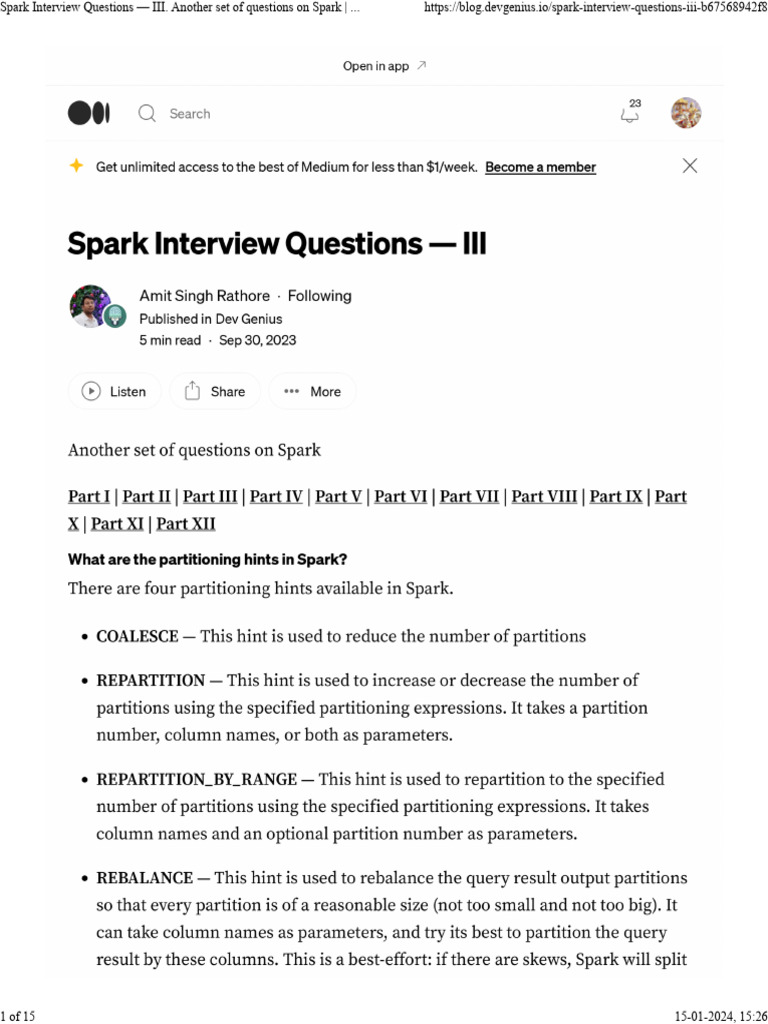 Spark Interview Questions Set III | PDF | Business