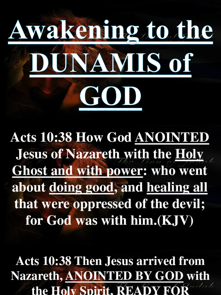 06 Awakening To The Dunamis Power of God 2 | PDF | Jesus | Gospel Of ...