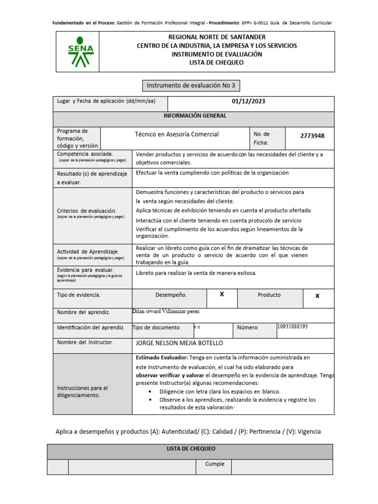 LCH 3 Vender Productos y Servicos - Efectuar Venta | PDF | Evaluación | Business
