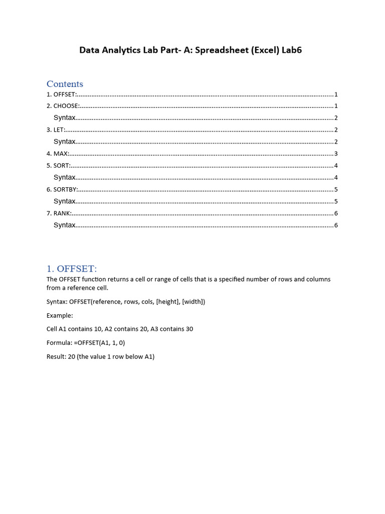 Data Analytics Lab 6 | PDF | Formula | Computer Programming