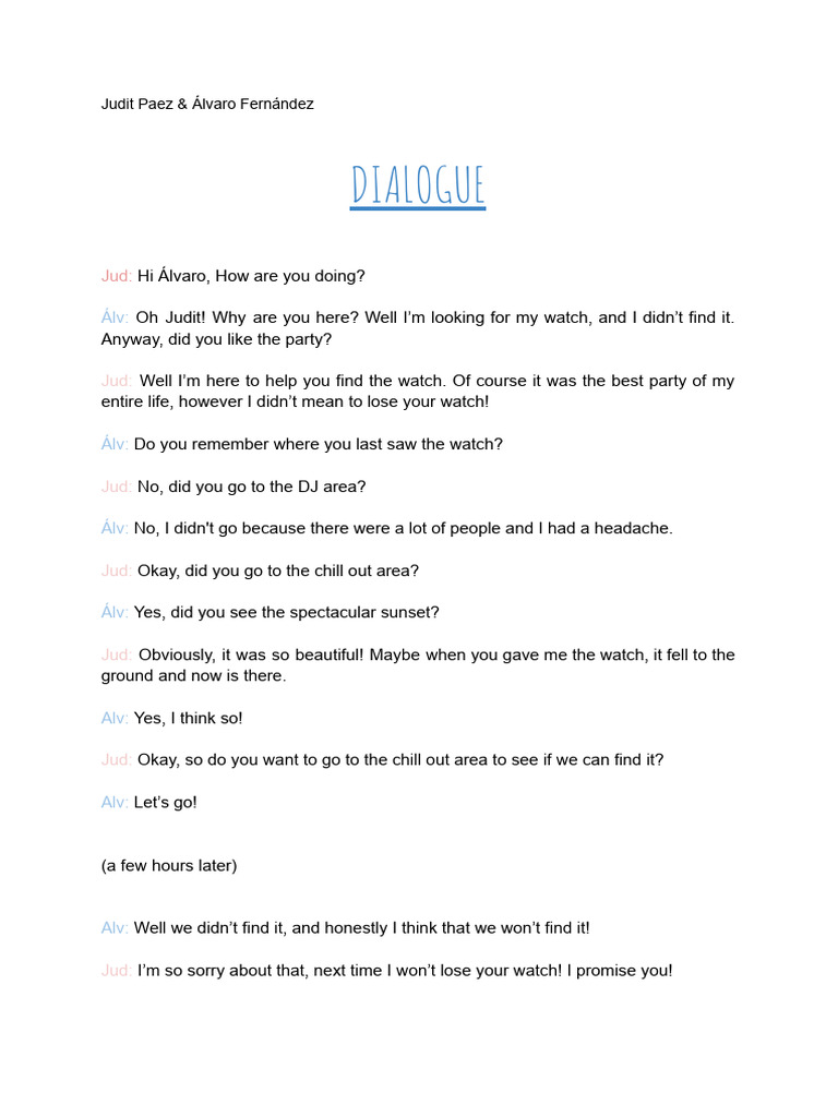 Dialogue Apologizing | PDF