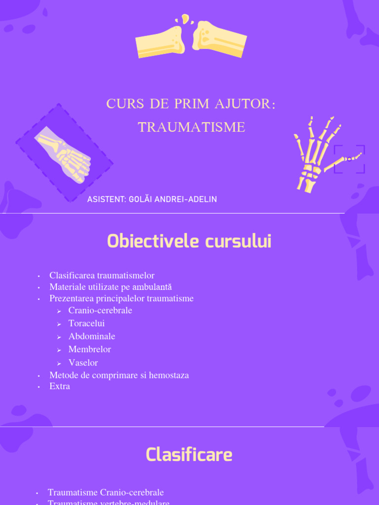 Curs de Prim Ajutor Traumatisme | PDF