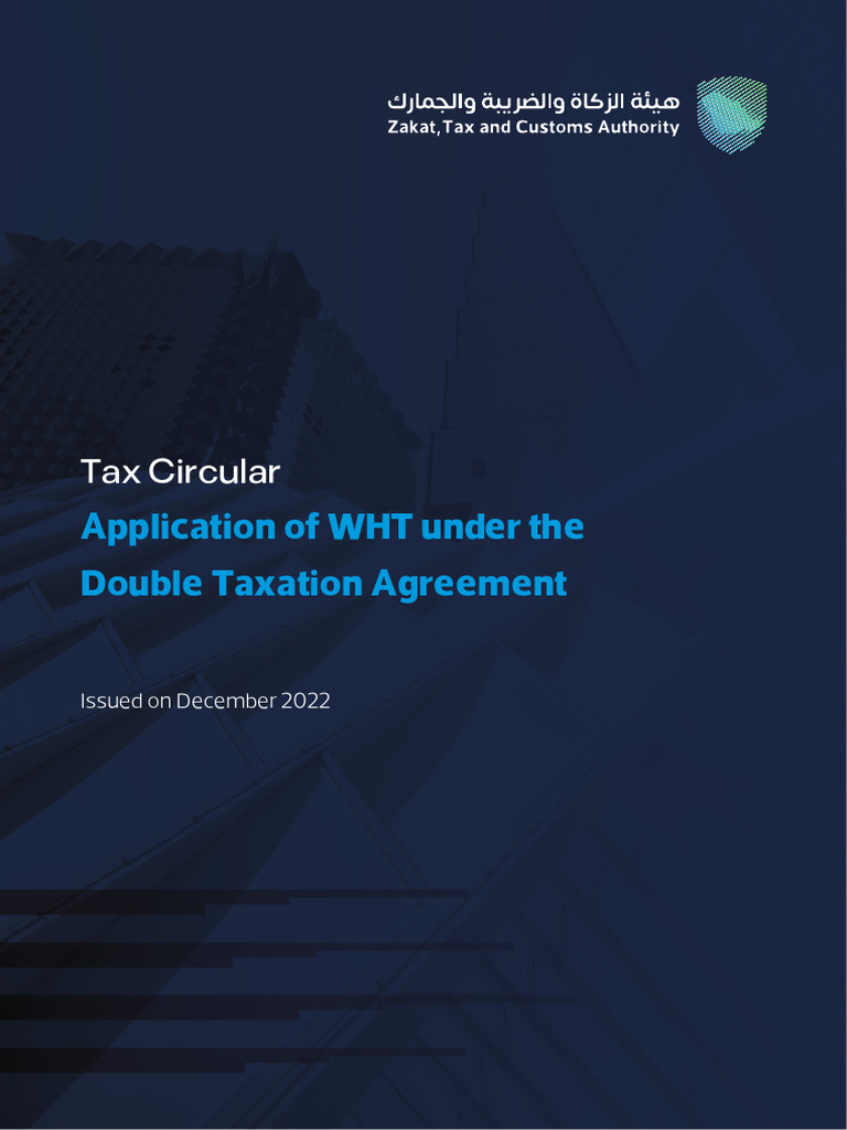Application of WHT Under The Double Taxation Agreement | PDF | Double ...