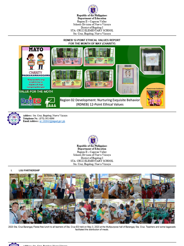 RDNEB Report May Charity SCES | PDF | Social Institutions