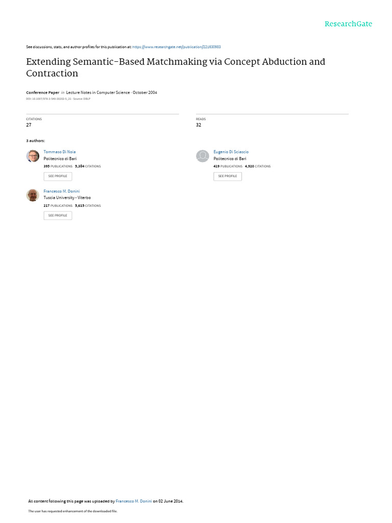 Extending Semantic-Based Matchmaking Via Concept A | PDF | Mathematical ...