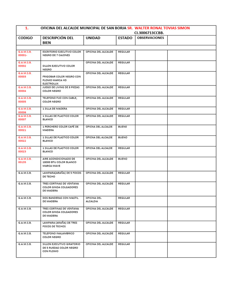 3 Inventario de Activos Edificio Alcaldia | PDF | Ordenador portátil | Monitor de computadora