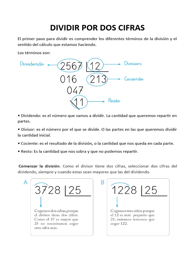Dividir Por Dos Cifras | PDF