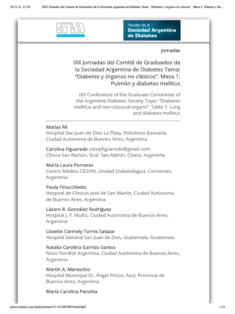 IXX Jornadas Del Comité de Graduados de La Sociedad Argentina de ...