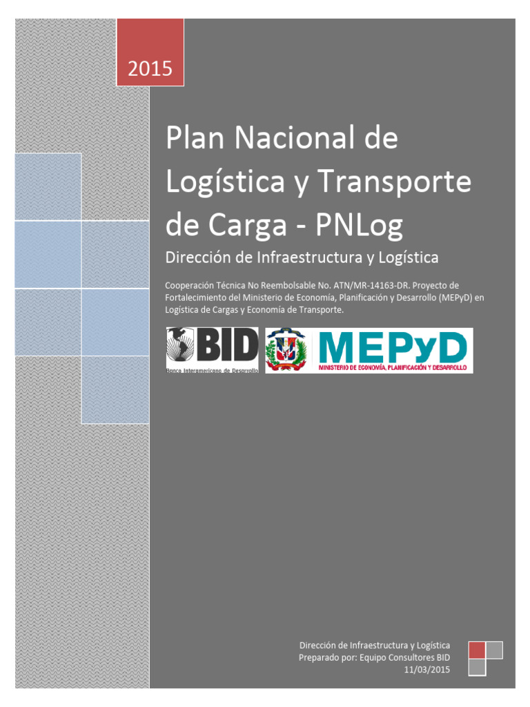 Plan Nacional de Logistica y Transporte de Carga en Rep. Dom | PDF ...