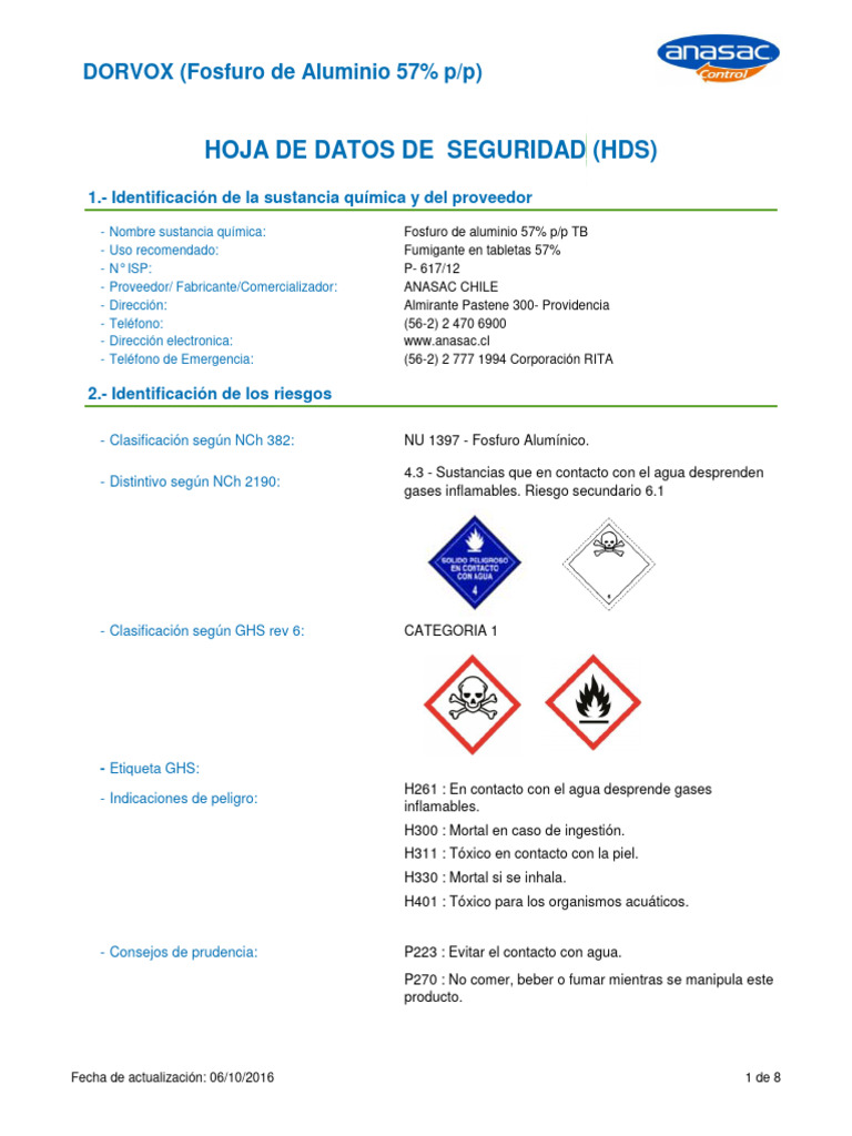 DORVOX Fosfuro de Aluminio 57 TB ANASAC CONTROL | Descargar gratis PDF ...