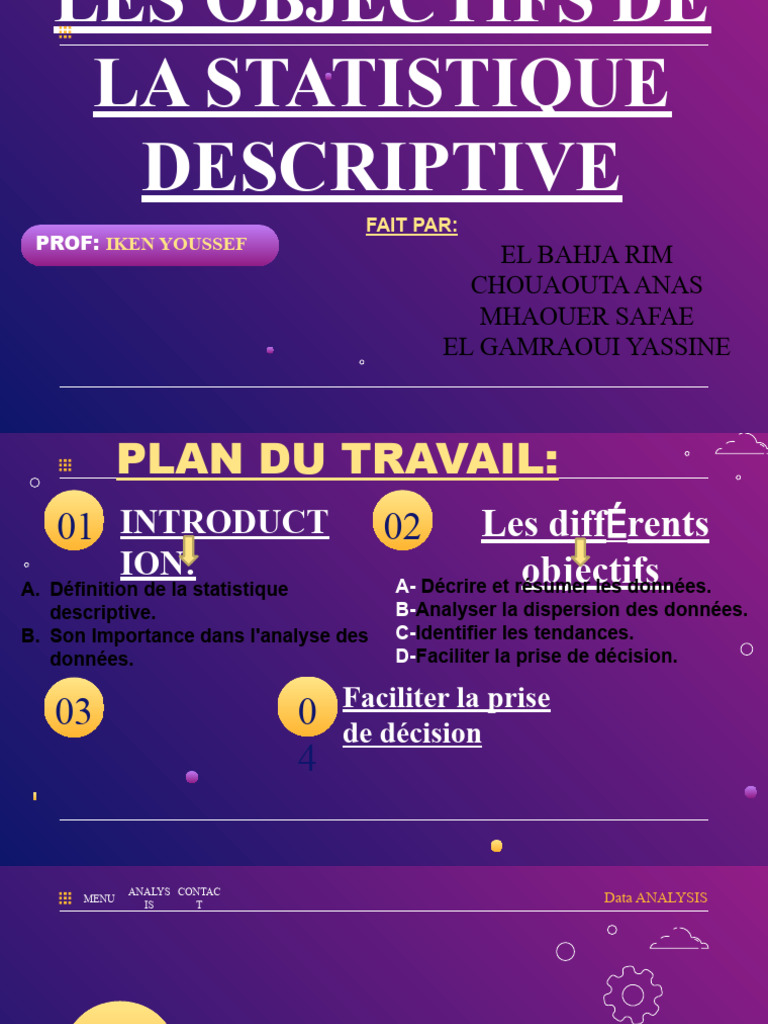 Les Objectifs de La Statistique Descriptive | PDF | Statistiques | Moyenne