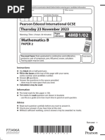 Cambridge IGCSE 0580 Mathematics Specimen Mark Scheme 2 For Examination From 2025 | PDF
