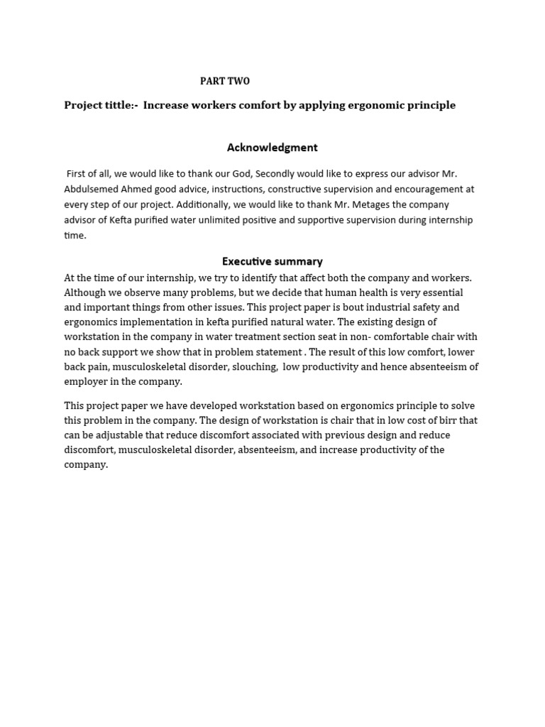 Kefta Water Project | PDF | Anthropometry | Water Purification