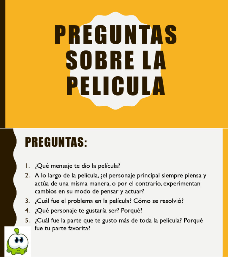 Preguntas Sobre La Pelicula | PDF