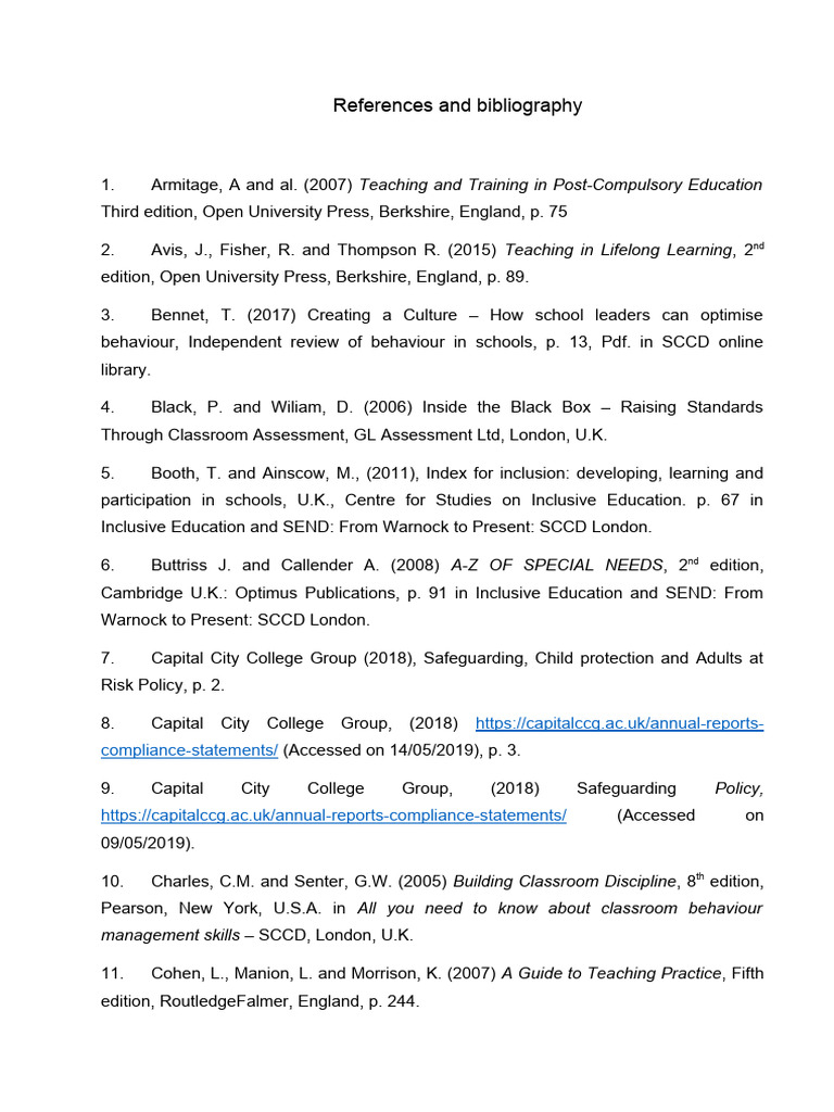 References for SCCD Training Resources | PDF | Behavior Modification | Learning