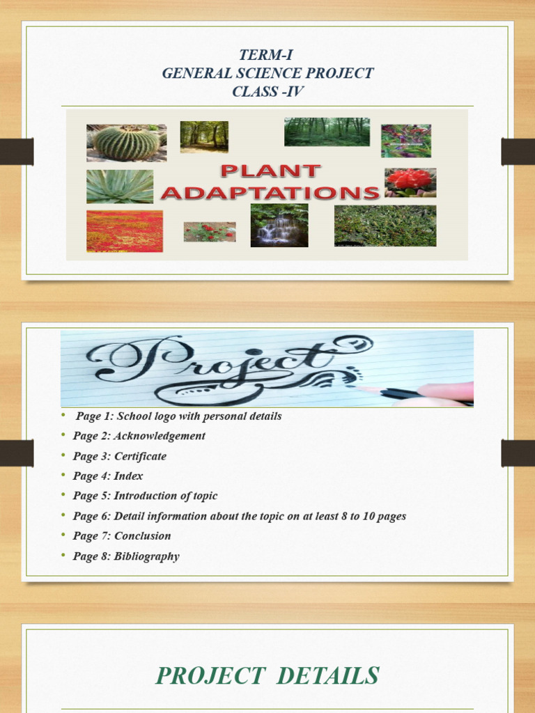 4th Grade Plant Adaptation Project | PDF | Adaptation