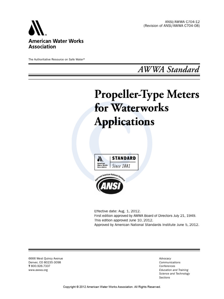Awwa C704-12 | PDF