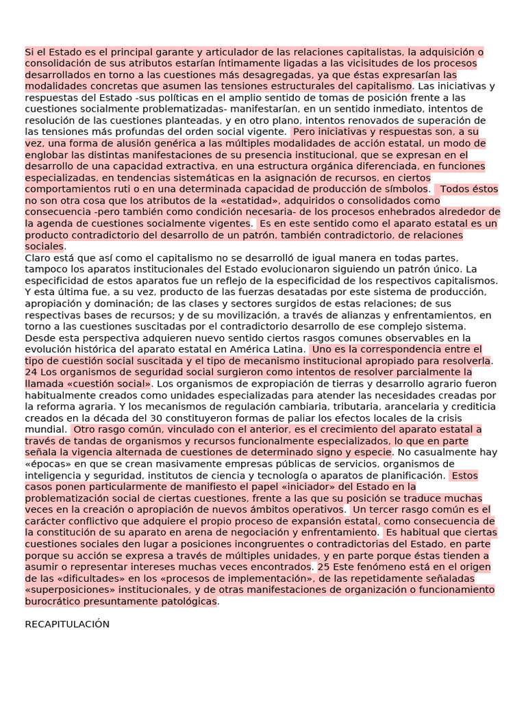 Oszlak, Resumen 4 | PDF