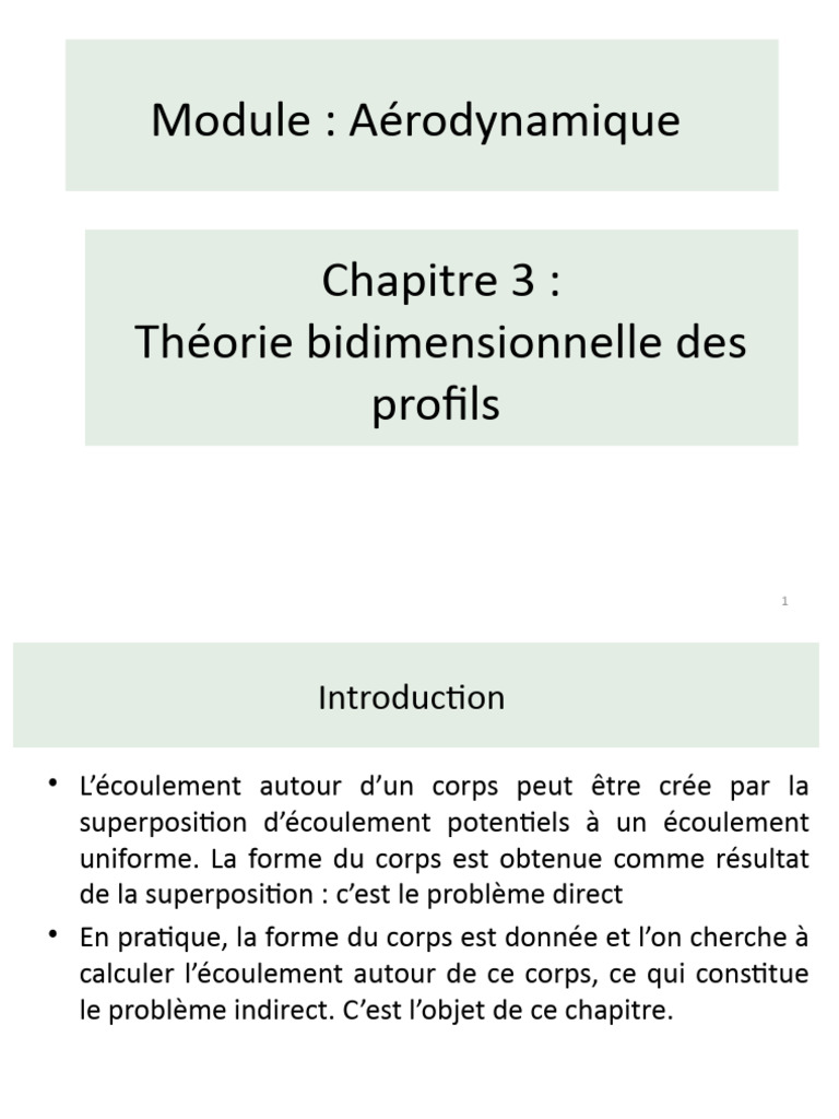 Théorie des Profils Minces en Aérodynamique | PDF | Génie chimique ...
