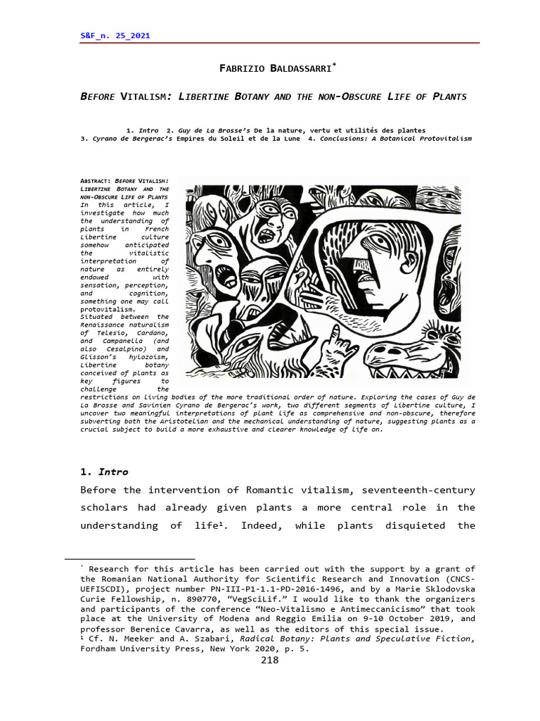 Libertine Botany and Plant Vitalism | PDF | Aristotle | Soul