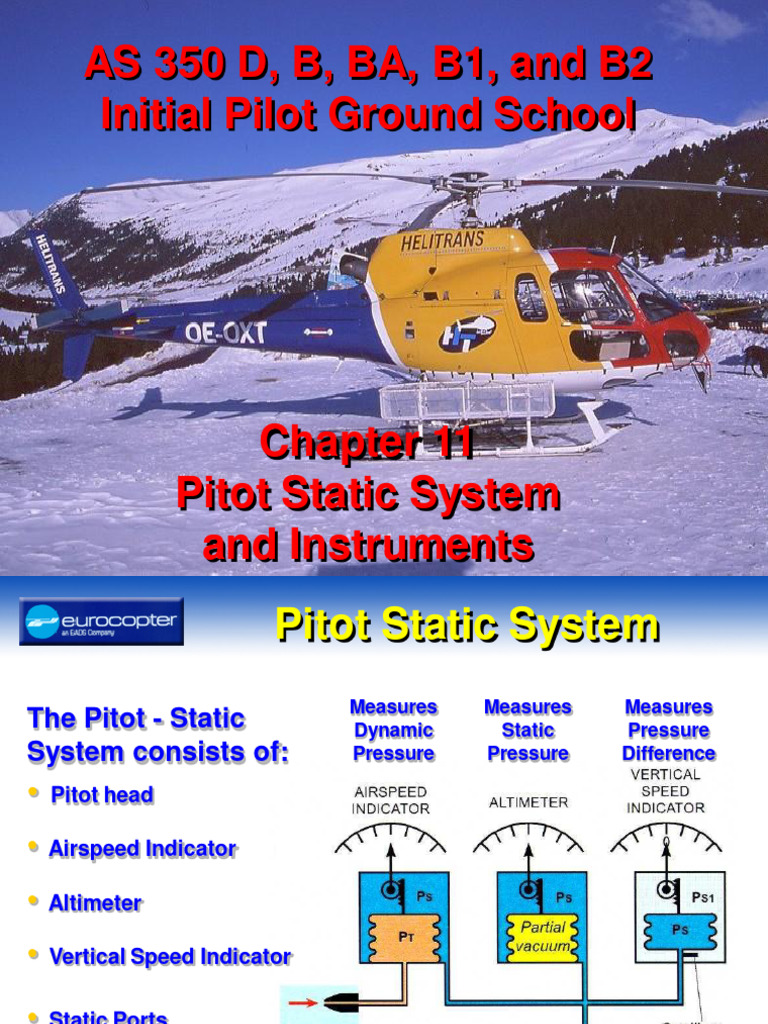 AS350 B2 - CH 11 - Pitot Static Sys. - Inst. | PDF