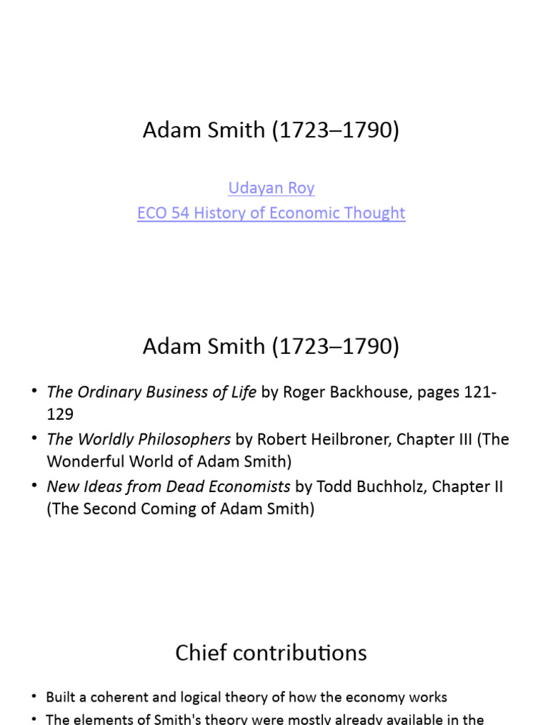 Adam Smith | PDF | Value (Economics) | Division Of Labour