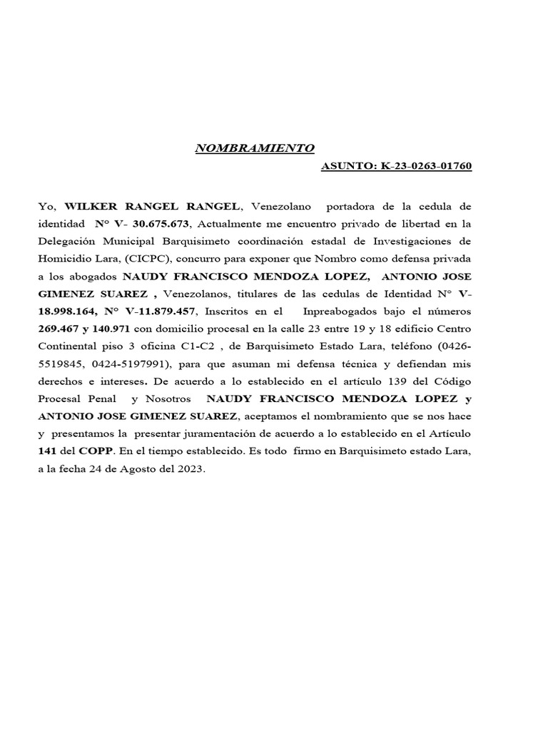 Juramentacion Wilmer | PDF | Gobierno | Justicia
