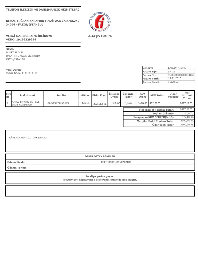 6S Plus 16GB Tlf. Buket Ergün | PDF
