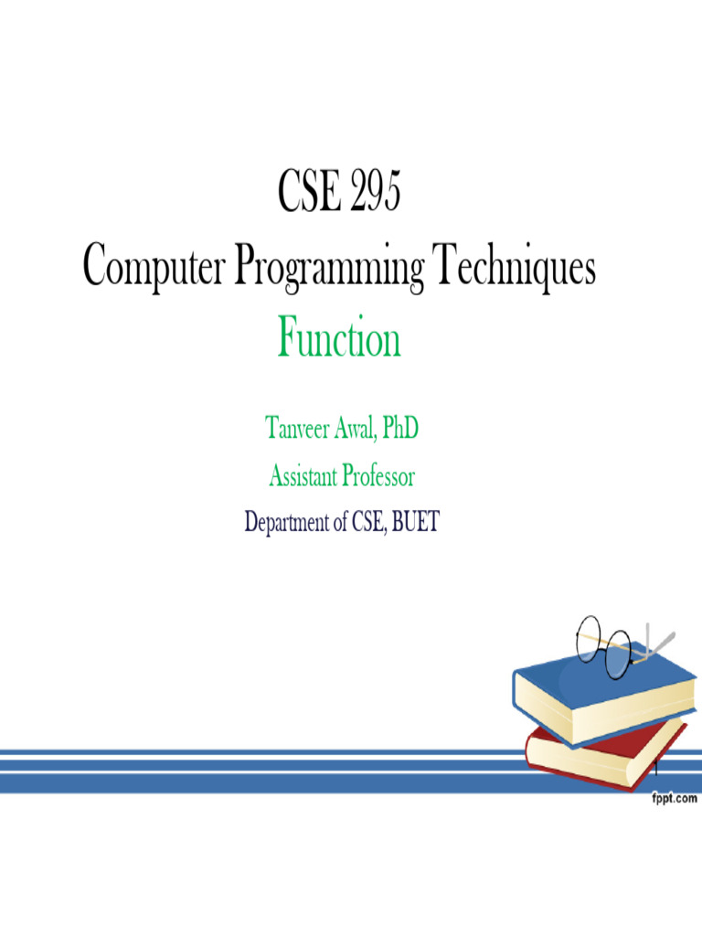 CSE 295 Lecture 3 - Function | PDF | Parameter (Computer Programming ... CSE 295 Lecture 3 - Function | PDF | Parameter (Computer Programming ...