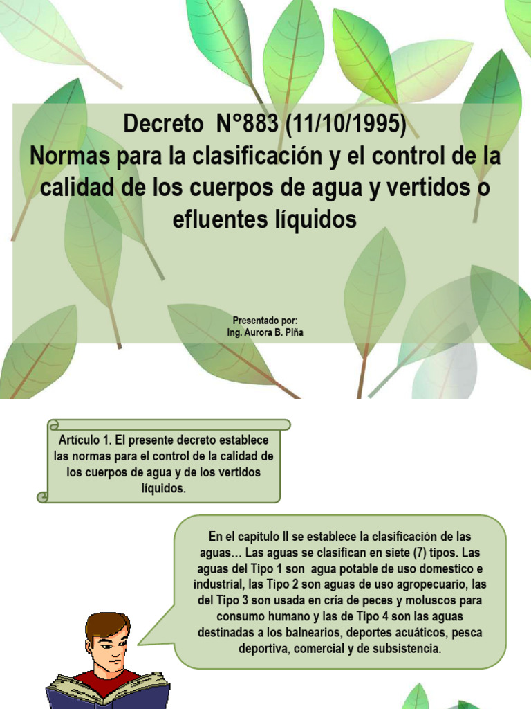 Decreto 883 | PDF | Agua | Ingeniería Ambiental