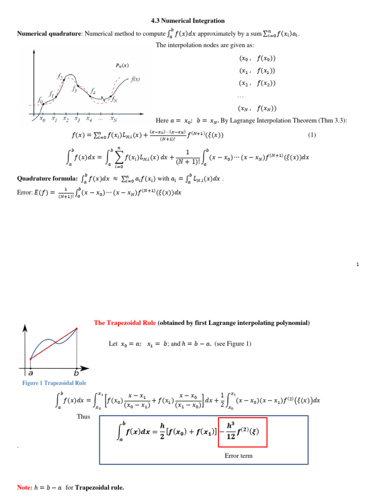 Sec4 3 Numerical - Integration | PDF | Computational Science | Mathematical Analysis